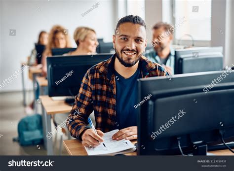 College Student With Computer Hd