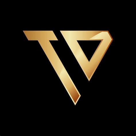 Premium Vector Initial Td Triangle Logo Design