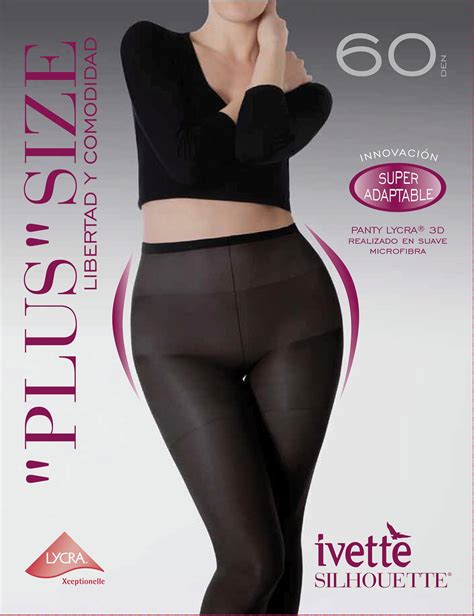 Ivette Plus Size Black Pantyhose Density