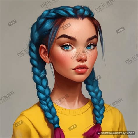 Ai创作图poly风格 卡通写实人物 写实卡通人物 厚涂头像 写实少女 原创厚涂 3d效果女孩 Cg头像 厚涂少女 插画头像长辫子女孩 数字肖像插画 写实漫画人物 欧美人物头像 欧美画风 3d
