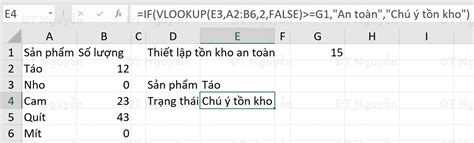 cách kết hợp hàm vlookup và hàm if trong excel học excel online