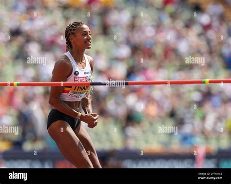 Nafissatou Thiam Participating In The High Jump Of The European