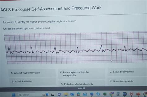 Solved Acls Precourse Self Assessment And Precourse Work For