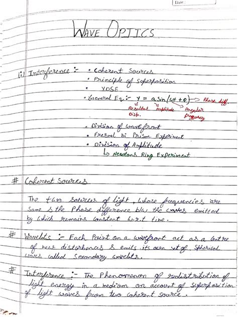 Wave Optics Physics Pdf