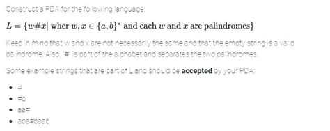 solved construct a pda for the following language l {w x