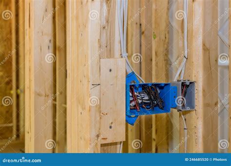 Installing Electric Sockets On The Wall New Home New Home Construction Stock Photo Image Of