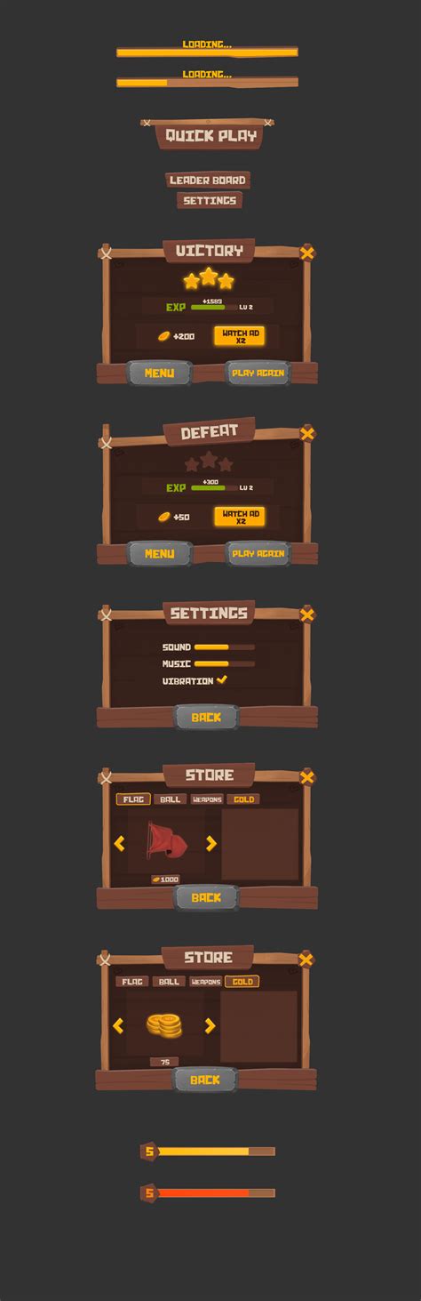 adventure game ui on behance