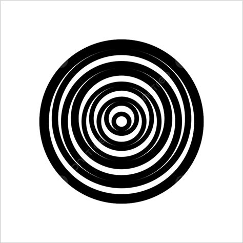 Gambar Lingkaran Konsentris Abstrak Bentuk Ilustrasi Seni Vektor Ikal