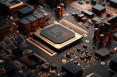 Premium Photo Closeup Of A Detailed Circuit Board With Generative Ai