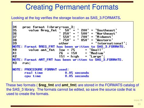 Ppt Introduction To The Sas ® Systems Proc Format Powerpoint