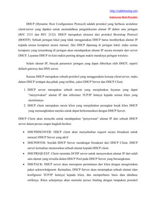 Dhcp Server Mikrotik PDF