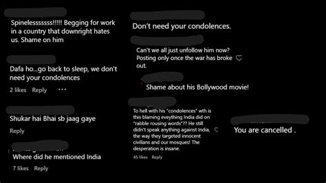 Fawad Khan Cancelled By Pakistani Fans For Condolence Messages Post