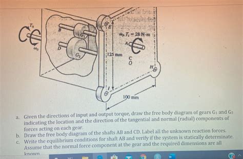 3 Shown Below Is A Simple Gear Box With Two Shafts Chegg Com