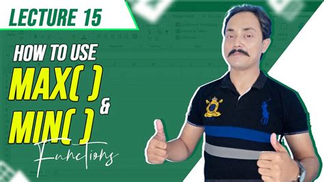 Ms Excel Too Easy How To Use Max And Min Formula Lesson 15 Youtube