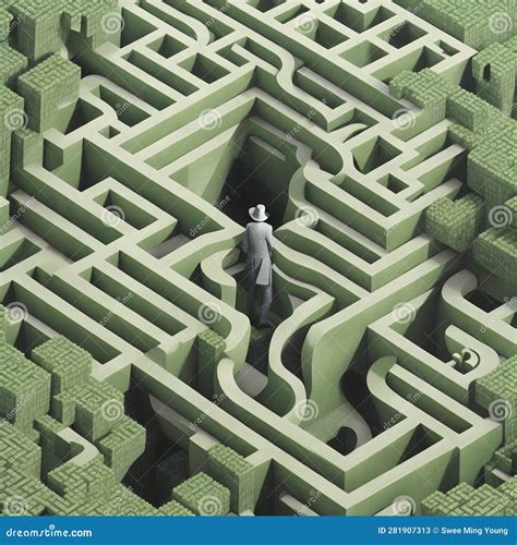 Dwarfed By A Towering 3d Hedge Maze Environment Which Inspired By The