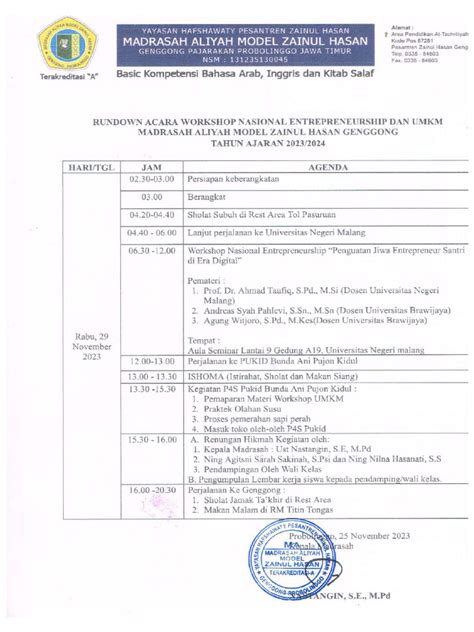 Rundown Outing Class X Pdf