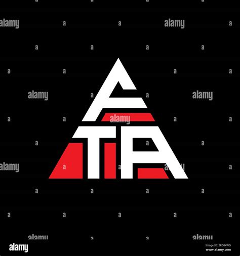 Fta Triangle Letter Logo Design With Triangle Shape Fta Triangle Logo