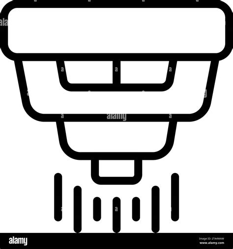 Gas Detector Icon Outline Vector Home Toxic Leak Smoke Multi Sensor Stock Vector Image Art
