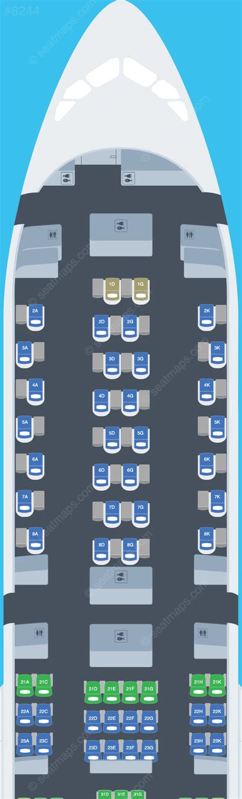 Seat Map Of Philippine Airlines Pal Airbus A350 900 Aircraft