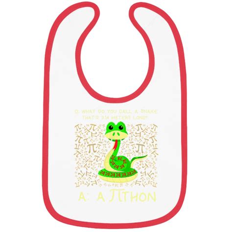 Python Pithon Pi Symbol Funny Math Teacher Pi Day Bibs Sold By