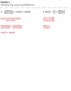 Sum Difference Trig Identities Guided Notes By Pi Ever TPT