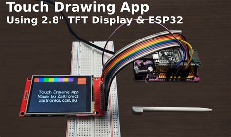Touch Responsive Drawing Project Using 28 240×320 Tft Display And Esp3 Zaitronics