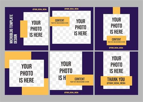 Premium Vector Microblog Template Design