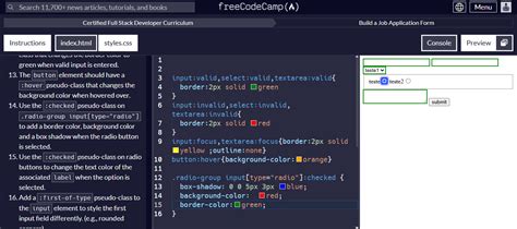 Build A Job Application Form Build A Job Application Form Html Css