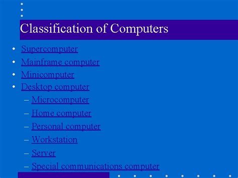Unit 1 An Overview Of Computer System Classification
