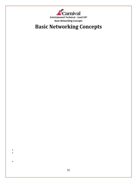 L1 Basic Networking Concepts Pdf Computer Network Ip Address
