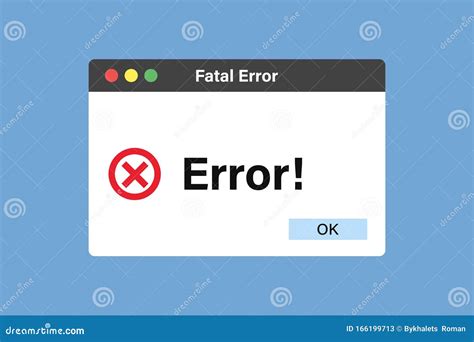 Browser Window With Error Isolated Vector Illustration On Blue Background Website Template