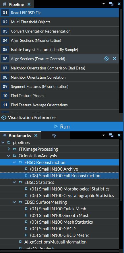 39 Bookmarks View — Dream3d Nx 722 Documentation