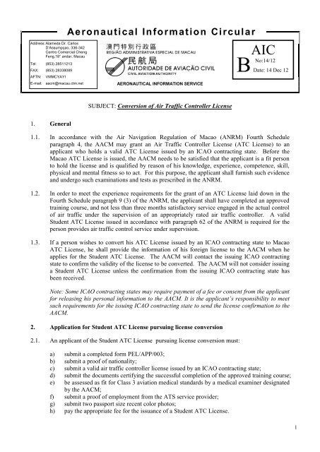 Conversion Of Air Traffic Controller License