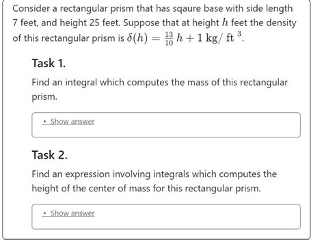 Solved Consider A Rectangular Prism That Has Sqaure Base Chegg Com
