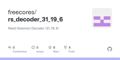 github freecores rs decoder 31 19 6 reed solomon decoder 31 19 6