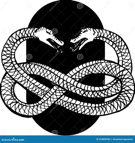 Two Headed Snake Cartoon Vector 21344141
