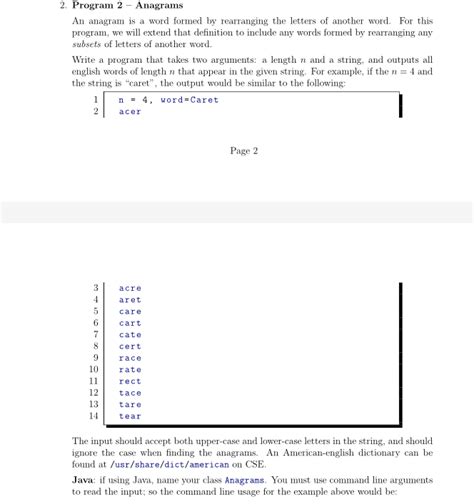 Solved Program Anagrams An Anagram Is A Word Formed Chegg