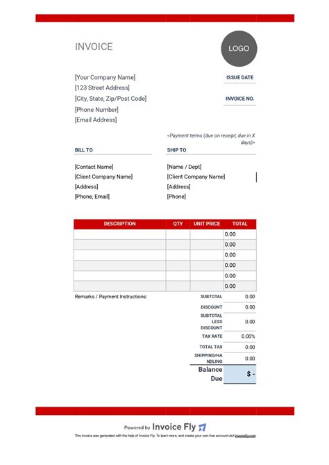 Free Invoice Template Excel Xlsx Download Free Invoice Fly