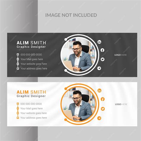 Premium Vector Professional Email Signature Design And Personal