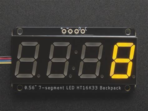 Adafruit 0 56 4 Digit 7 Segment Display With I2c Backpack Red [stemma Qt Qwiic] Id 878
