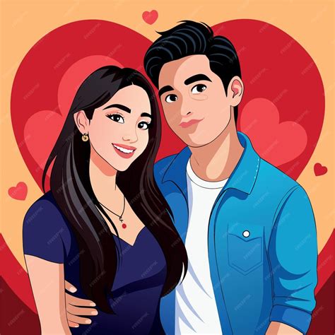 Premium Vector Couple In Love Vector Illustration