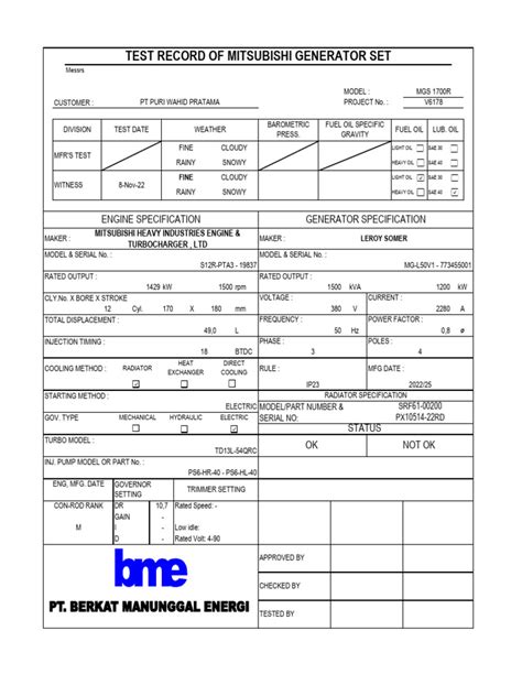Test Record Smi Tower V6178 Pdf Horsepower Turbocharger