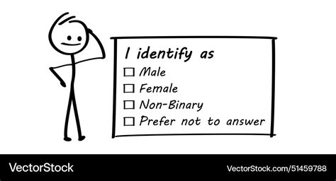 Checkboxes Fill In Gender List Male Female Vector Image