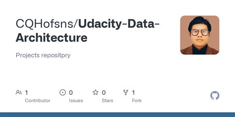 github cqhofsns udacity data architecture projects repositpry