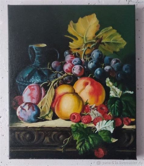 Натюрморт с фруктами картина маслом в интернет магазине Ярмарка Мастеров по цене 7900