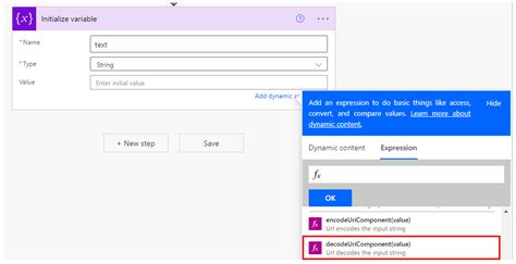 uricomponent function conversion power automate cloud flows kaizen