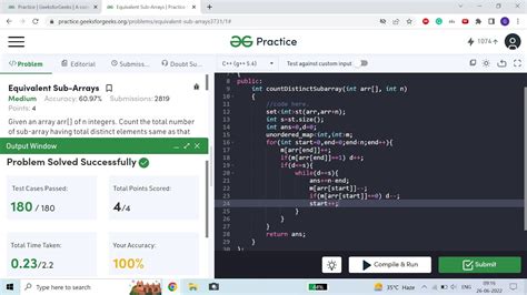 Equivalent Sub Arrays Gfg Explained With Examples C Potd 26 06