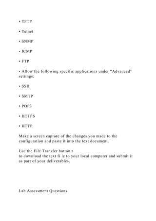 Lab Construct A Linux Host Firewall And Monitor For IP Tra Docx
