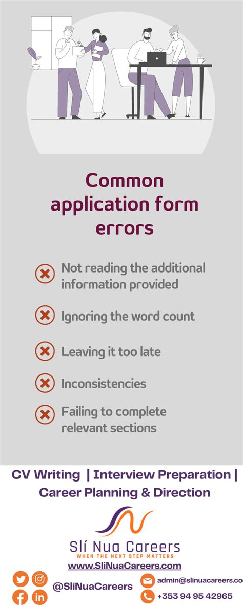 five common application form errors slinua careers