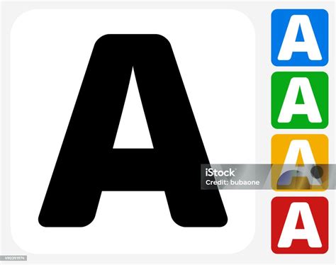 알파벳 A 아이콘크기 평편 그래픽 디자인 알파벳 A에 대한 스톡 벡터 아트 및 기타 이미지 알파벳 A 2015년 교육 Istock